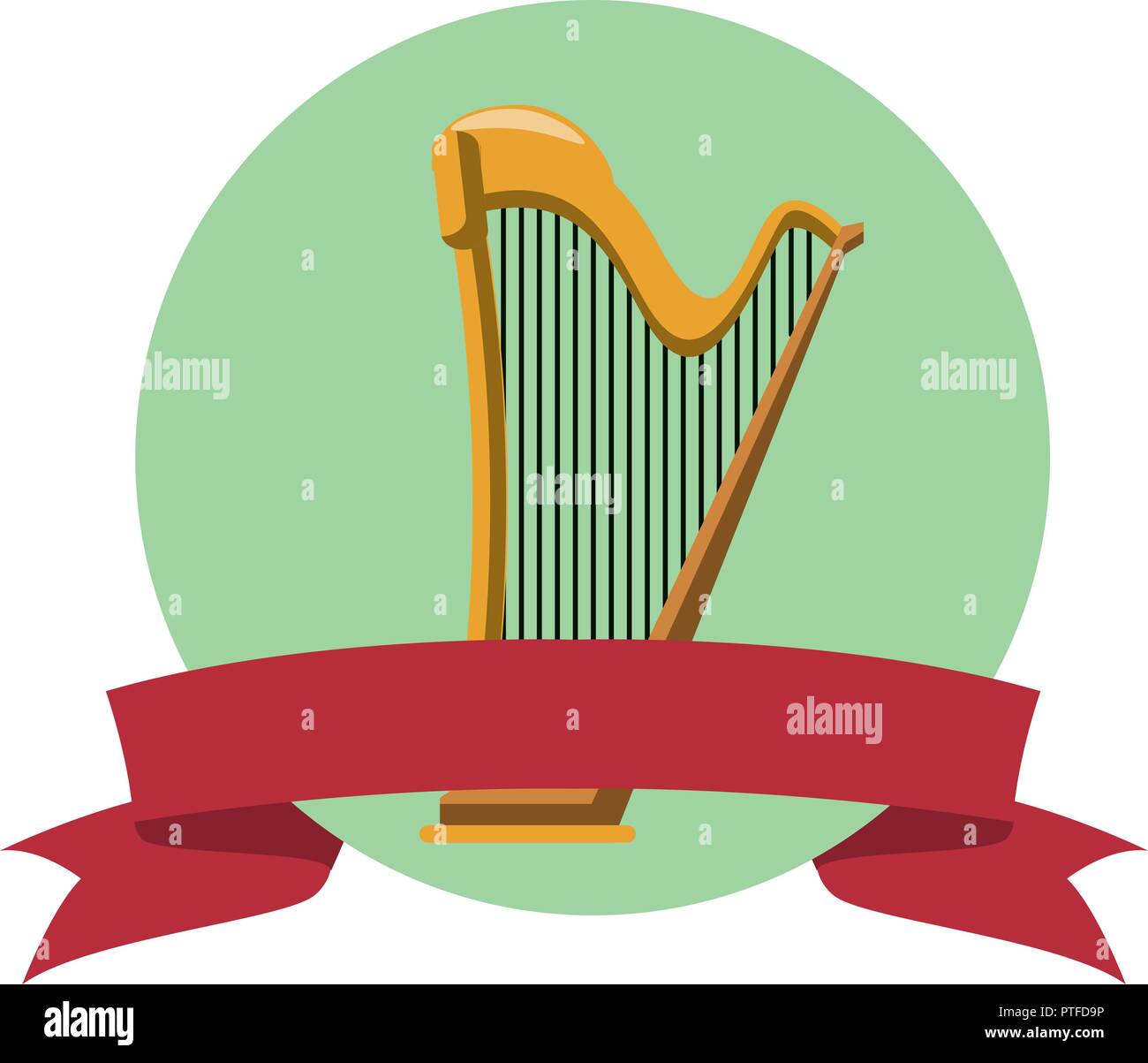 Harp emblem Stock Vector Images - Alamy