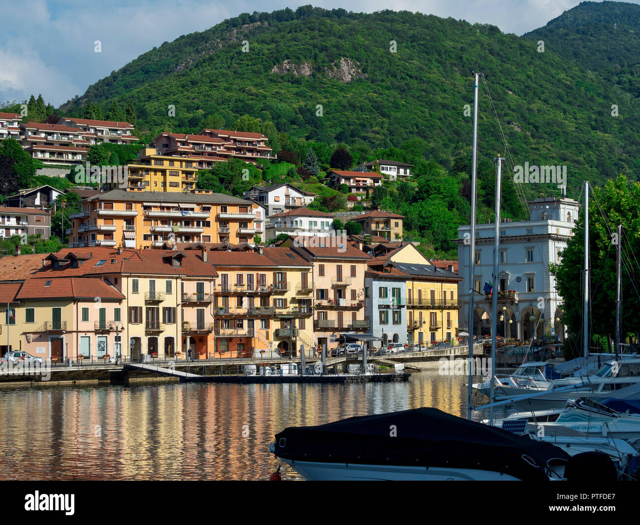Omegna, Verbano Cusio Ossola, Piedmont, Italy: the harbor on the Orta ...