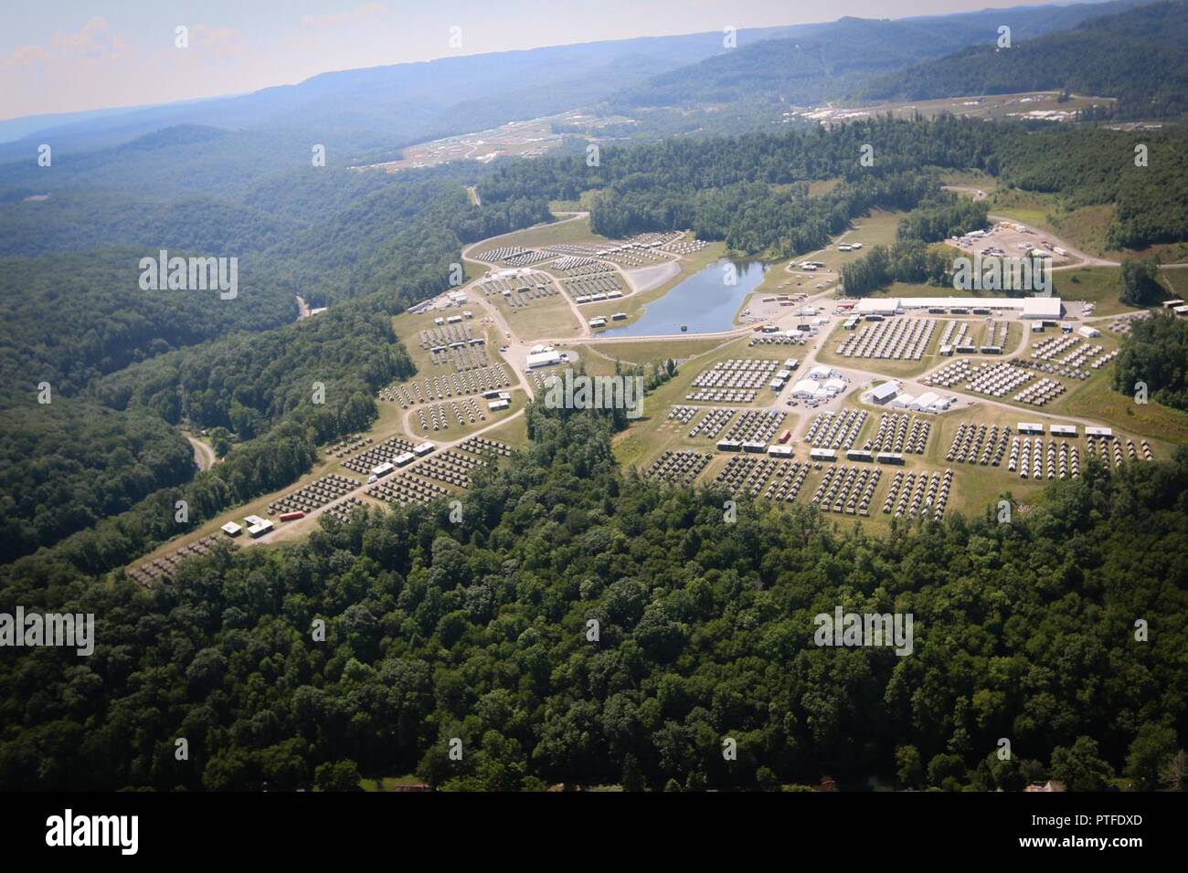 An arial view of The National Jamboree on the Summit Bechtel Reserve ...