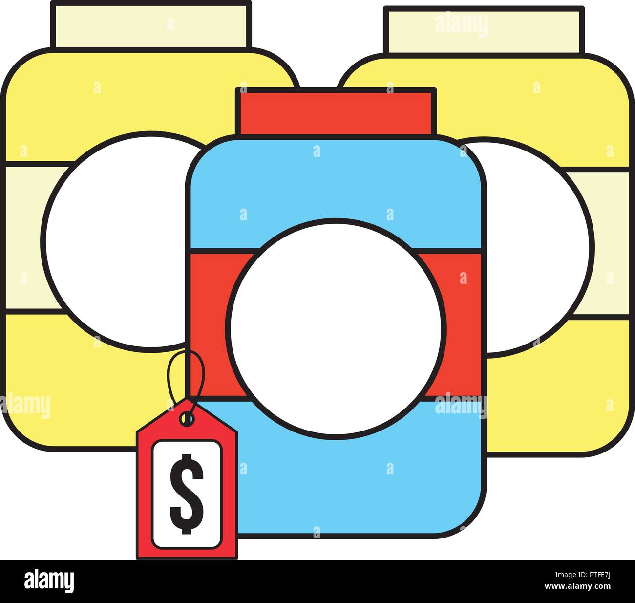 Glass jars jam delicious Stock Vector Images - Alamy