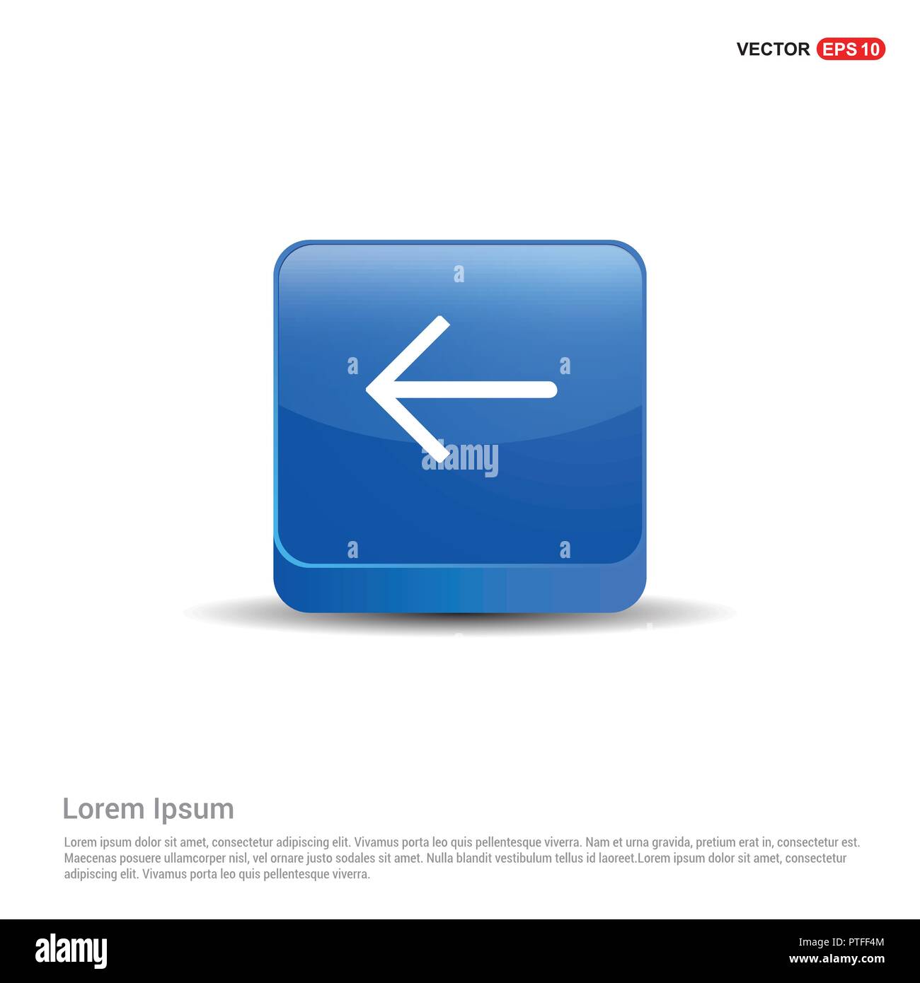 Back Icon - 3d Blue Button Stock Vector Image & Art - Alamy