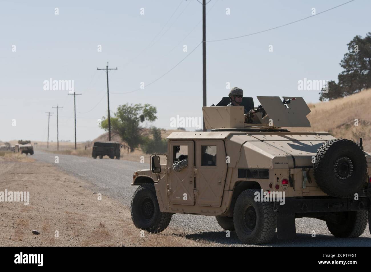 Army Reserve Soldiers in a convoy from the 949th Transportation ...