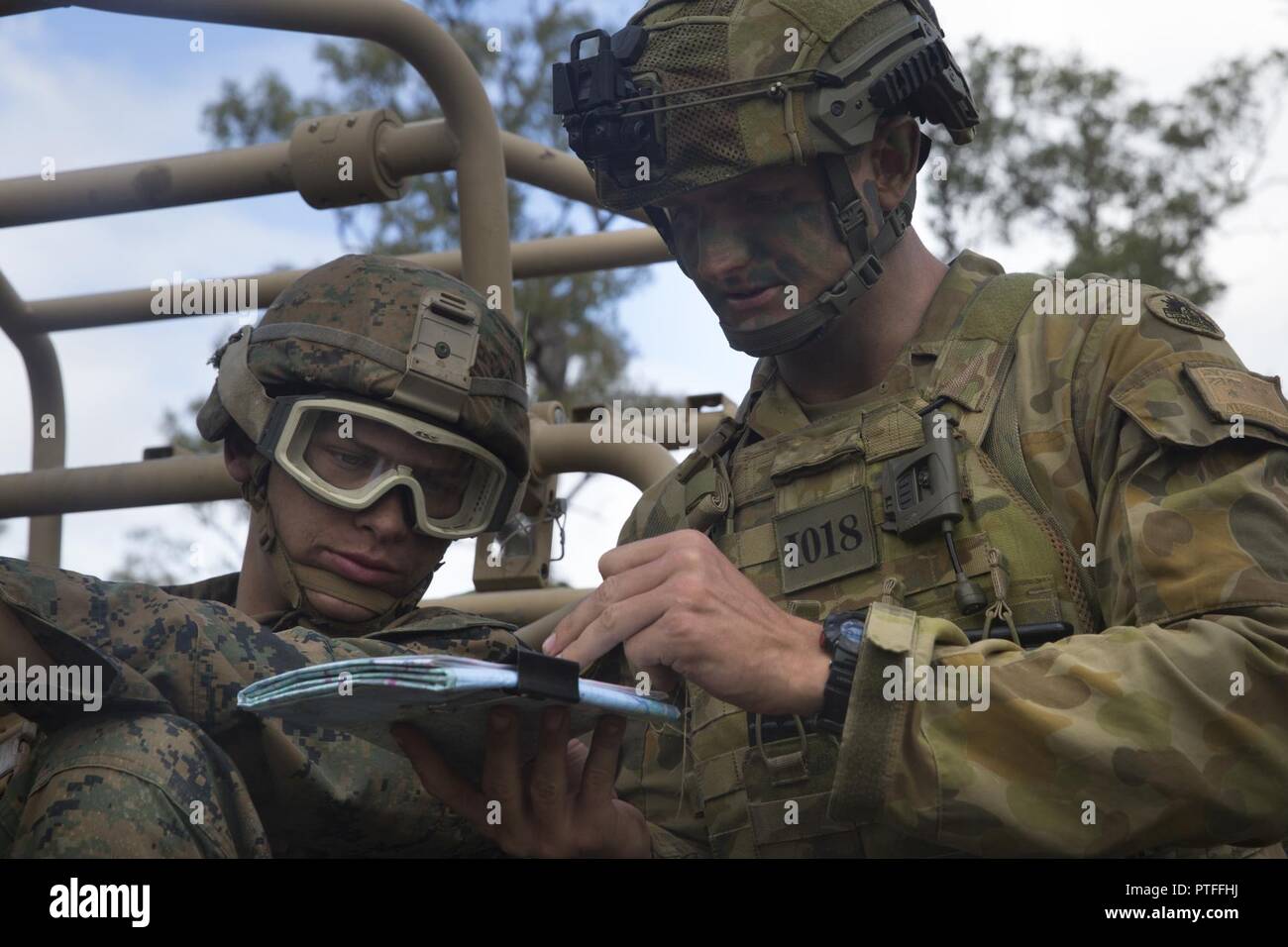Australian Army Capt. Brenton Realph, a liaison officer from the Royal ...