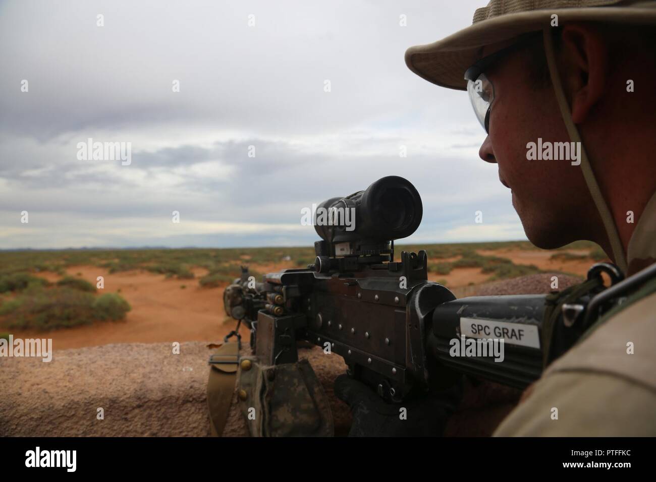 U.S. Army Spc. Ryan Graff, an Infantry men assigned to Alpha Company, 1 ...