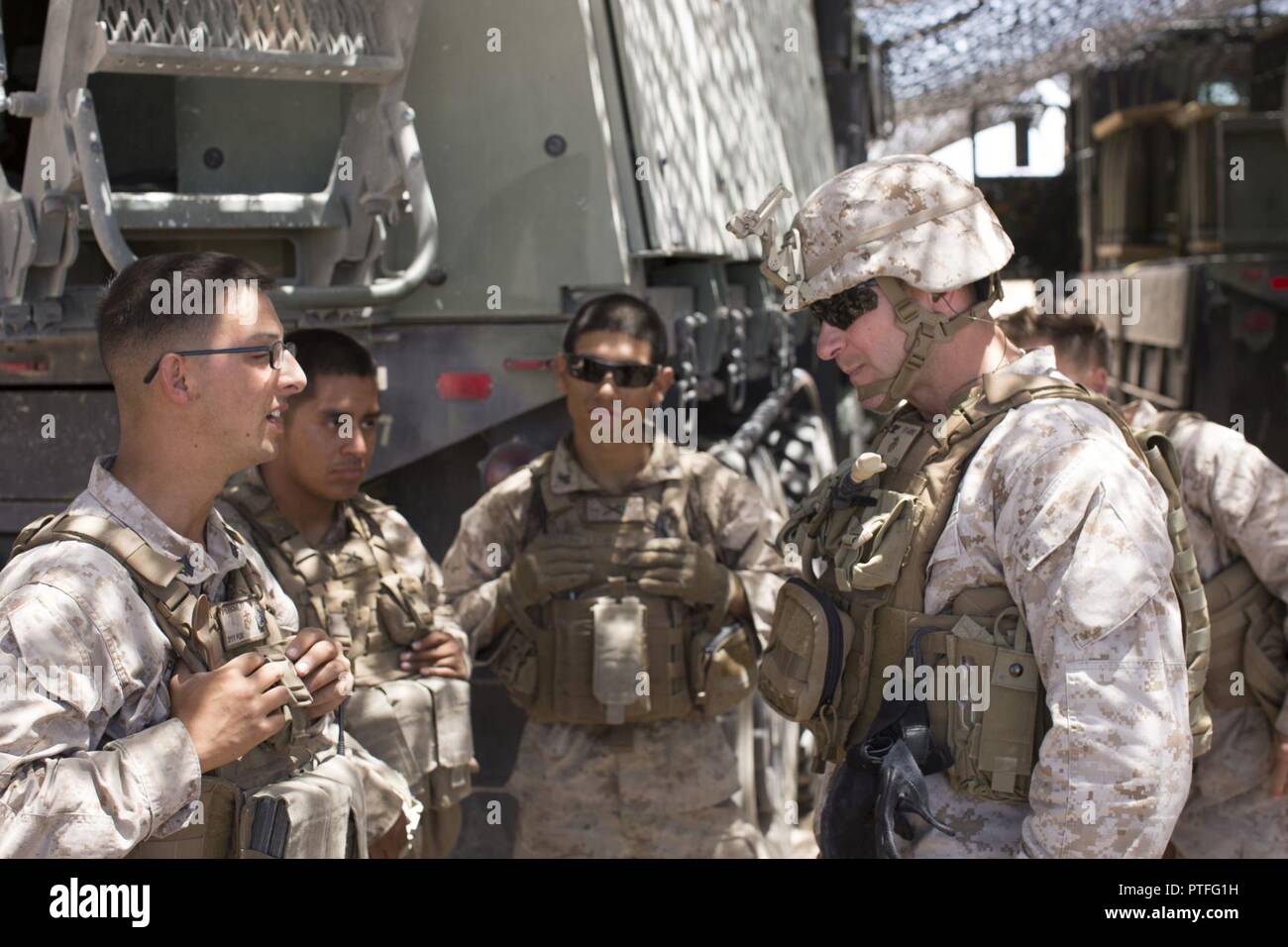 U.S. Marine Col. John Armellino commanding officer of Marine Air Ground ...