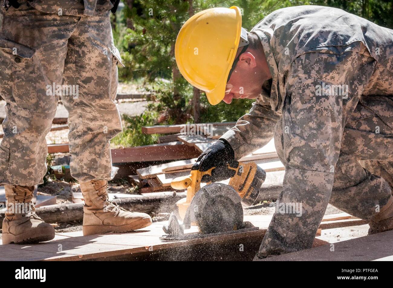 U.S. Army Reserve Spc. Gage Dean, a carpentry and masonry specialists ...