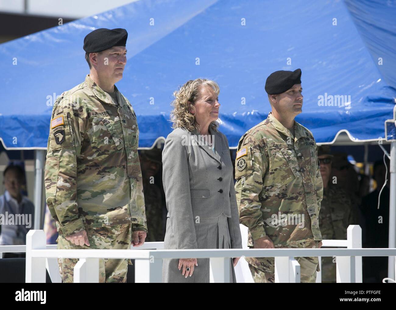 Col. William B. Johnson, outgoing USAG Japan commander, Dr. Christine T ...