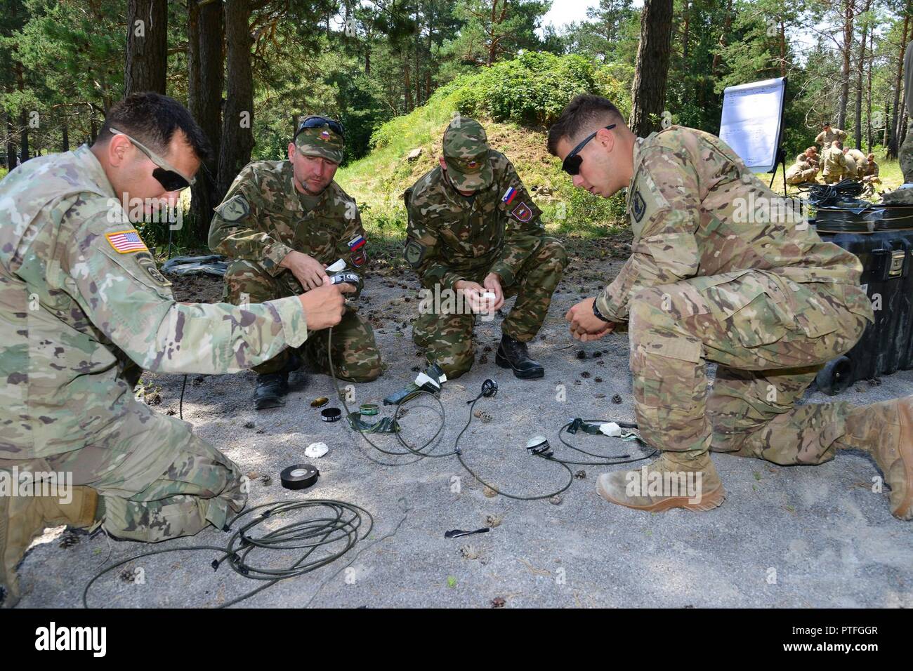 U.S. Army Paratroopers assigned to 54th Brigade Engineer Battalion ...