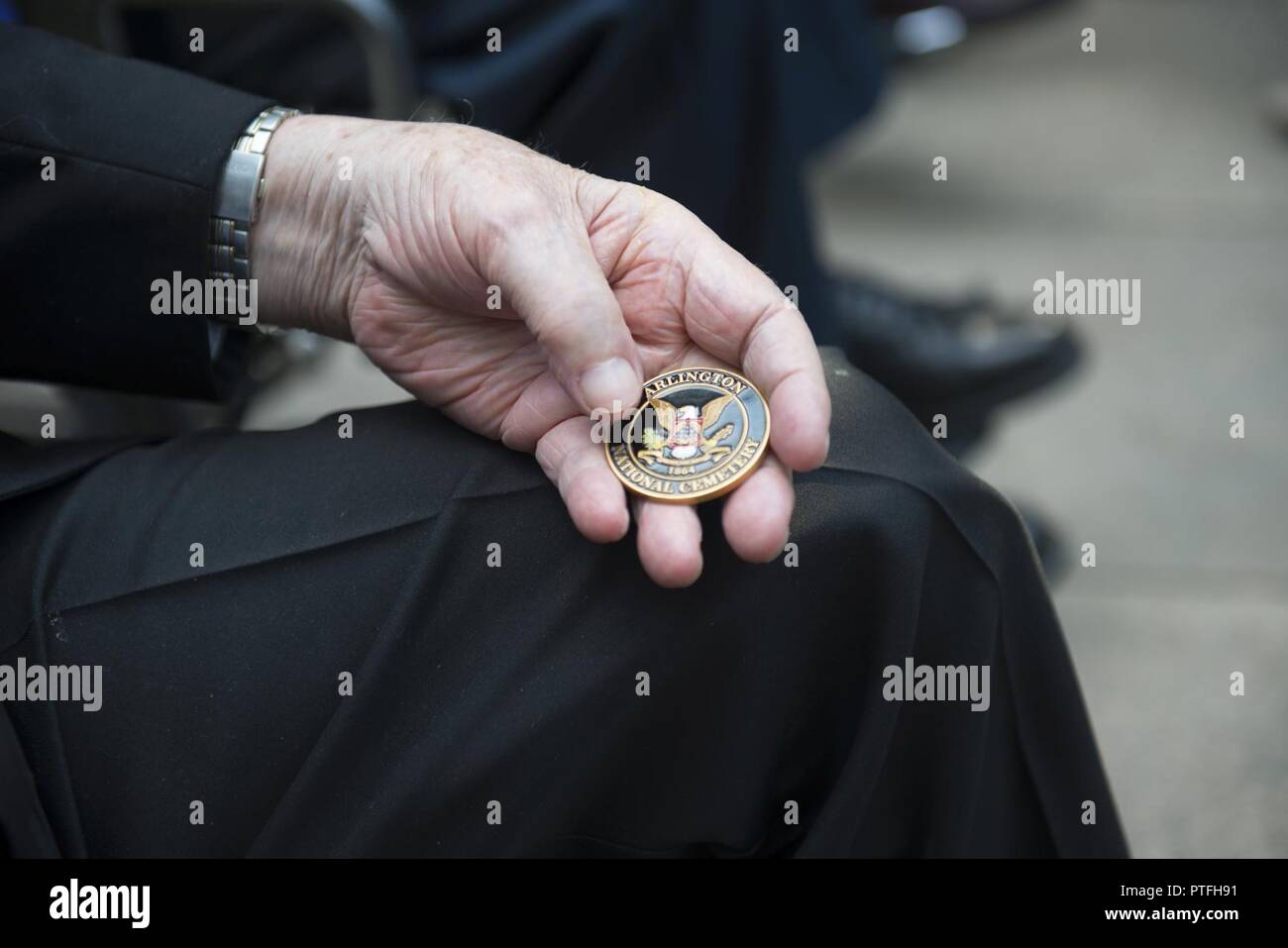 An Arlington National Cemetery coin presented to the USS Arizona ...