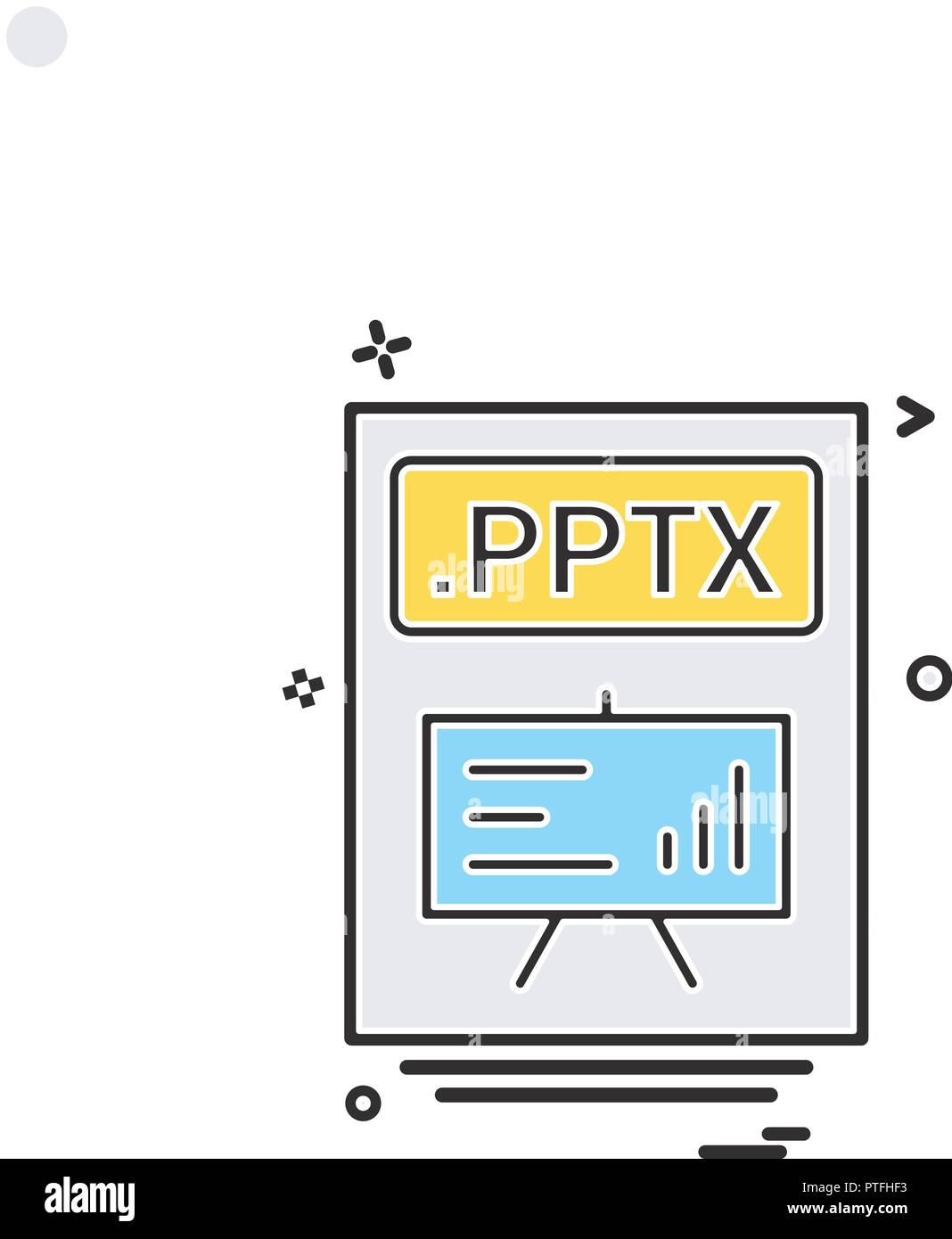 file files pptx icon vector design Stock Vector Image & Art - Alamy