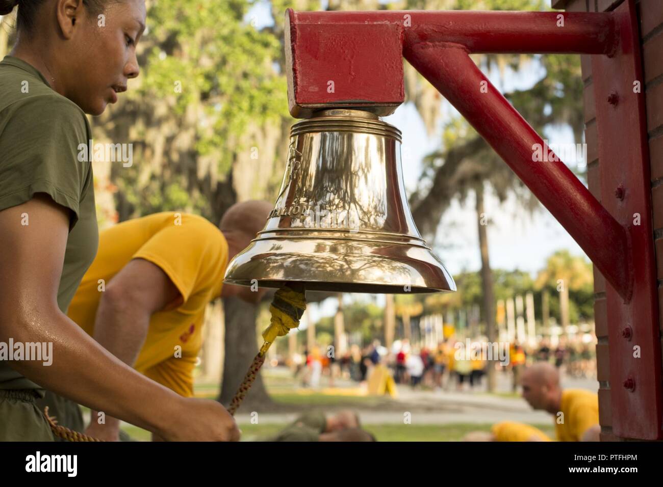 A U.S. Marine with November Company, 4th Recruit Training Battalion ...