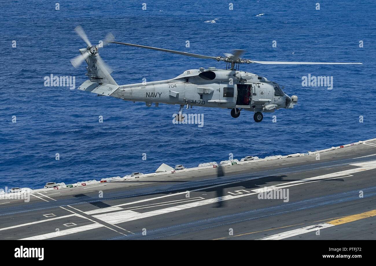 MEDITERRANEAN SEA (July 19, 2017) An MH-60R Sea Hawk attached to the ...