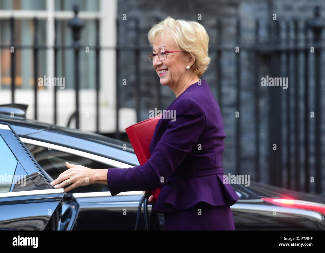 Leader of the House of Commons Andrea Leadsom arrives in Downing Street ...