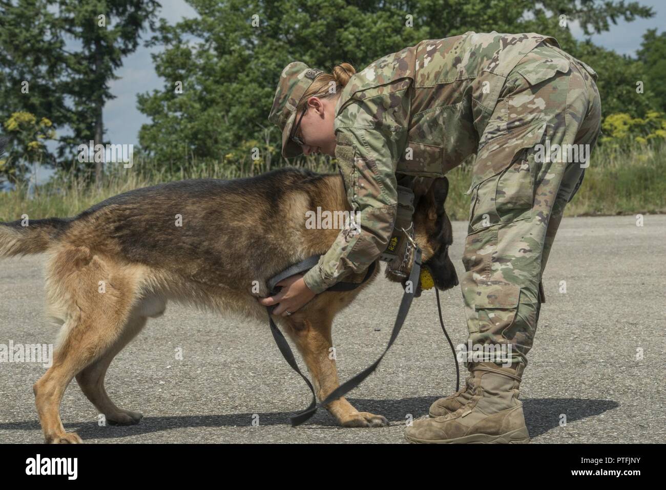 U.S. Army Spc. Angelina A. Blankenship with the 131st Military Working ...