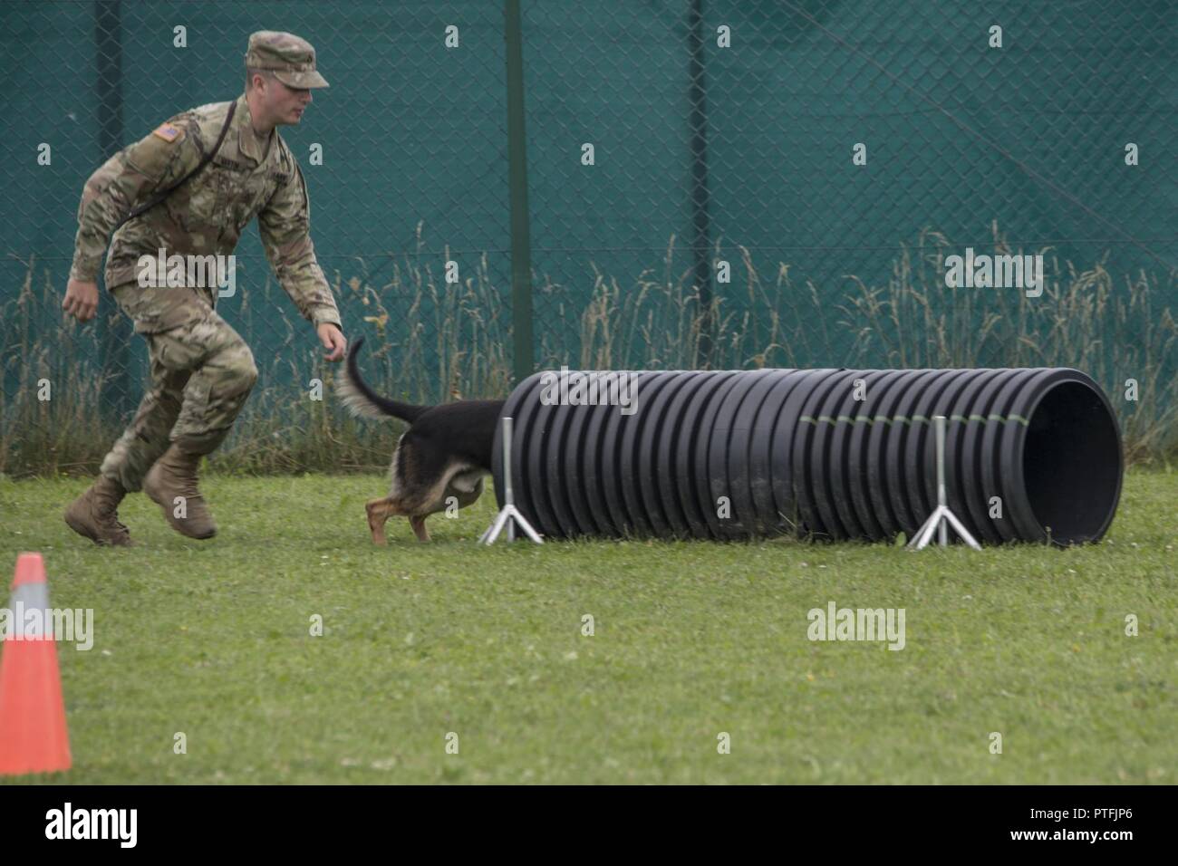 U.S. Army Pfc. Michael S. Martin with the 131st Military Working Dog ...