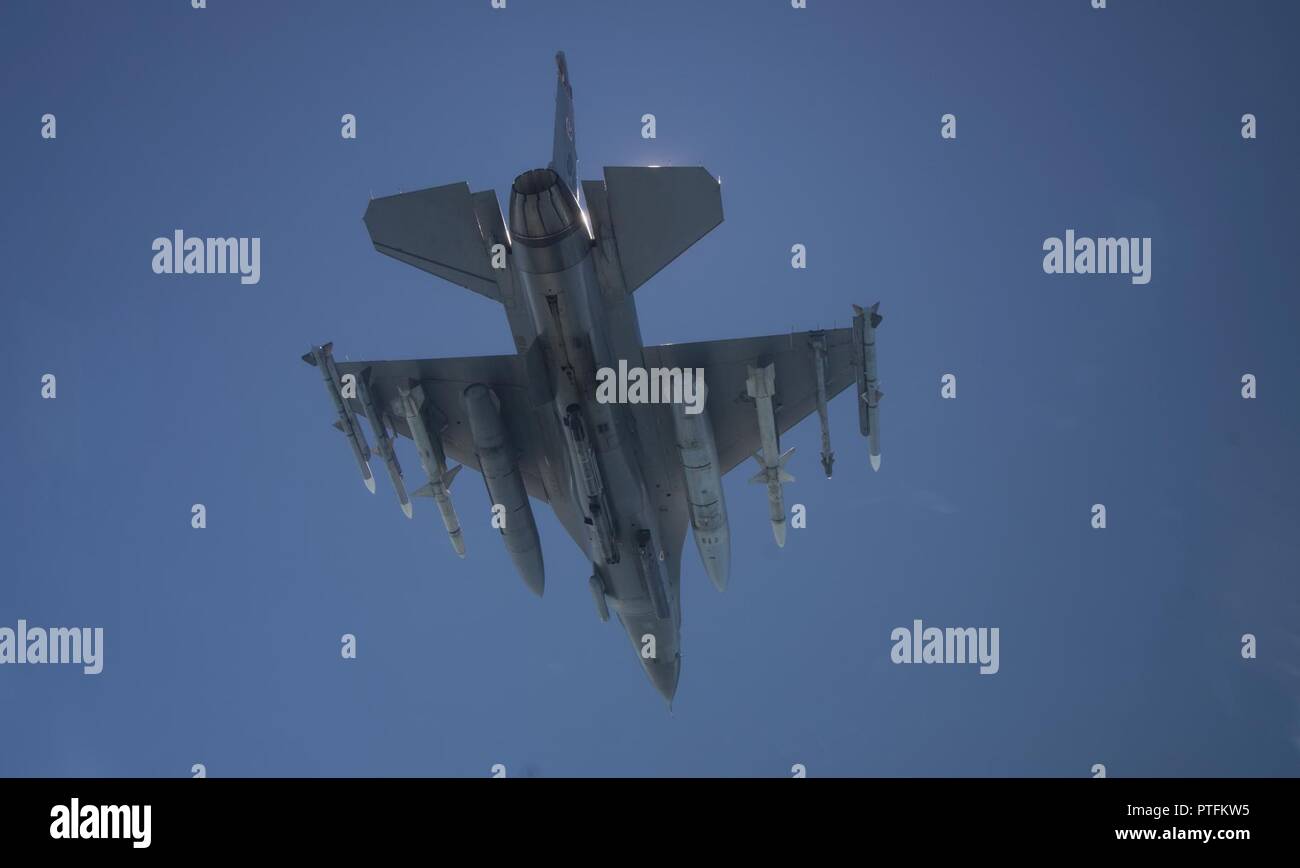 A Four-Ship formation of F-16 Fighting Falcons fly over Shaw Air Force ...