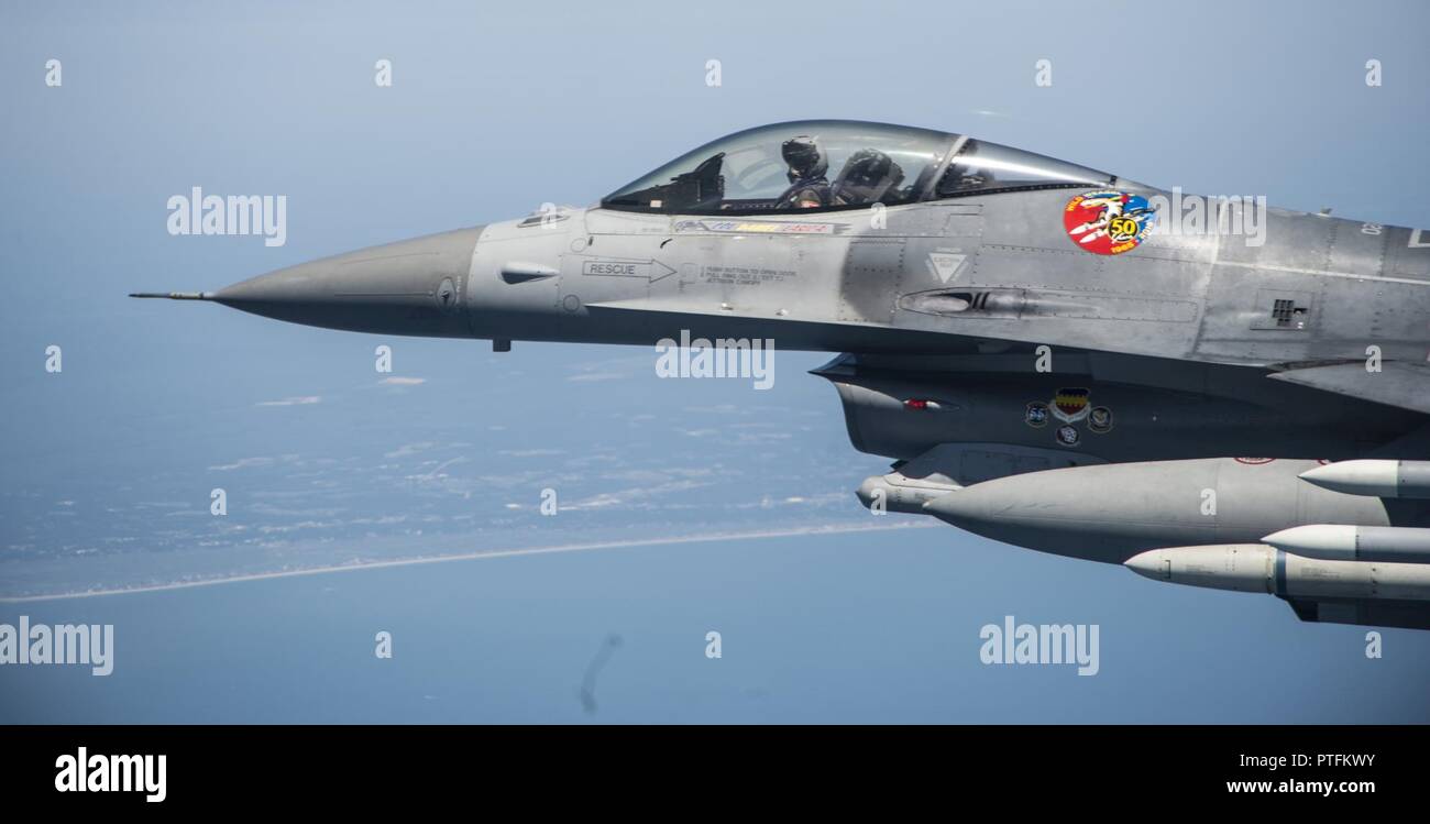A Four-Ship formation of F-16 Fighting Falcons fly over Shaw Air Force ...