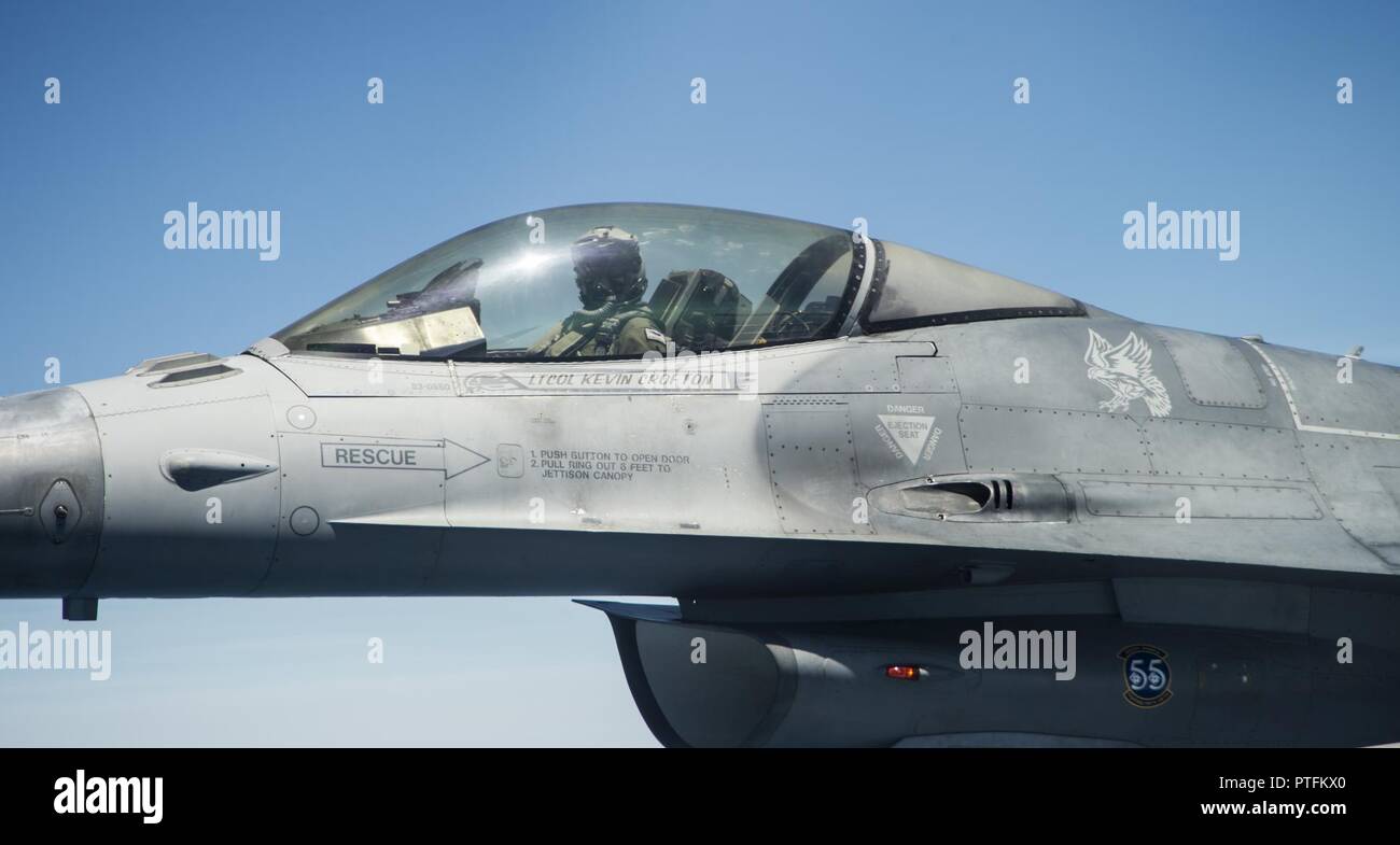 A Four-Ship formation of F-16 Fighting Falcons fly over Shaw Air Force ...