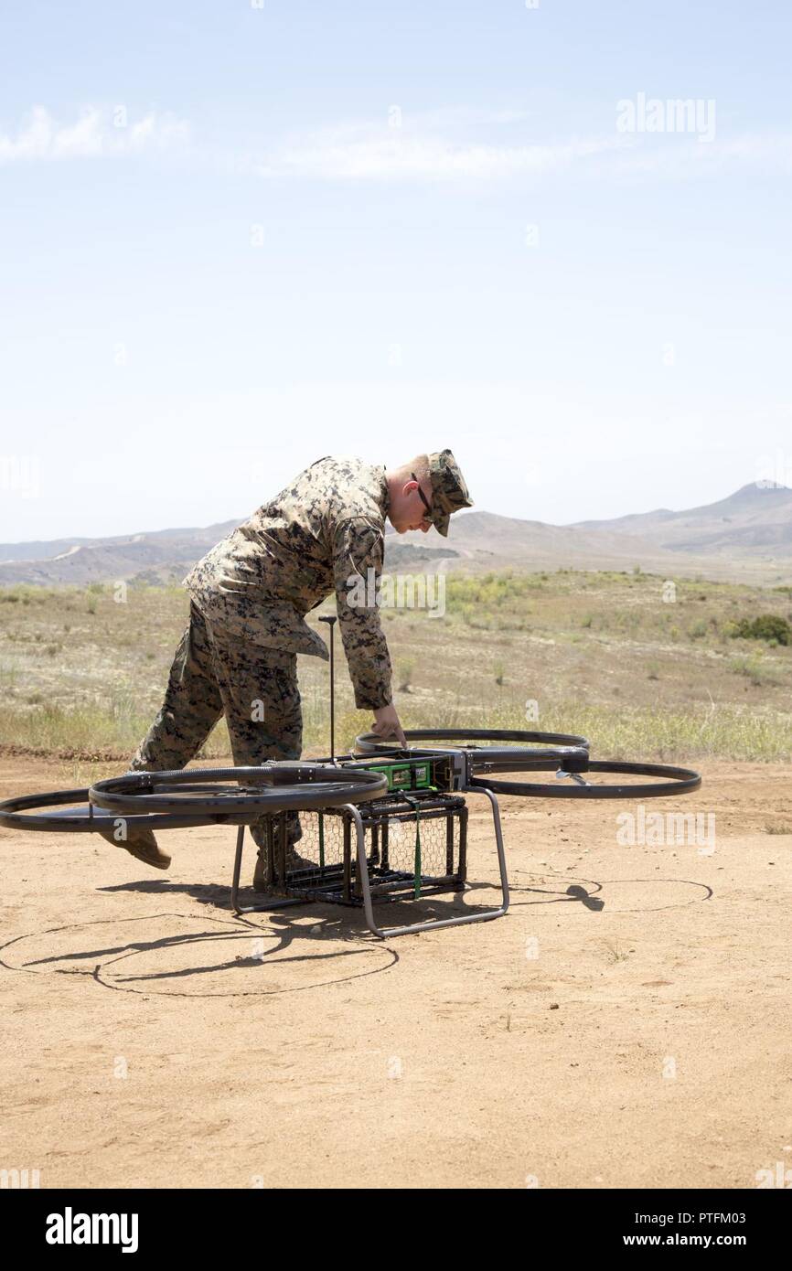 A UAV pilot with 1st Marine Raider Support Battalion, U.S. Marine Corps ...