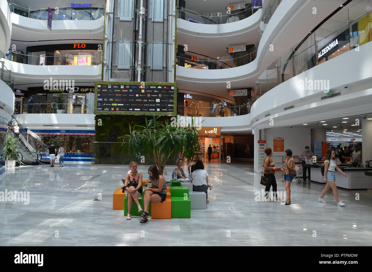 the interior of the toptani shopping center tirana albania Stock Photo ...