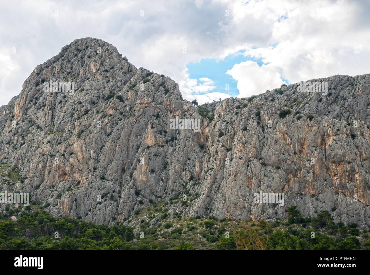 Beautiful huge mountain hills in Omis, Croatia Stock Photo - Alamy