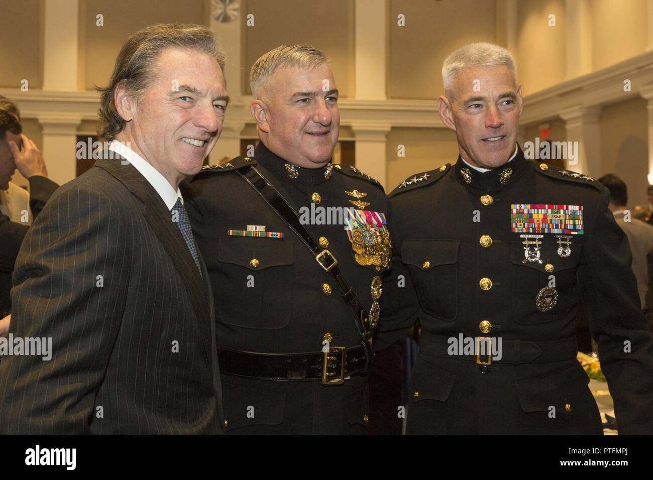 U.S. Marine Corps Gen. Glenn M. Walters, middle, assistant commandant ...