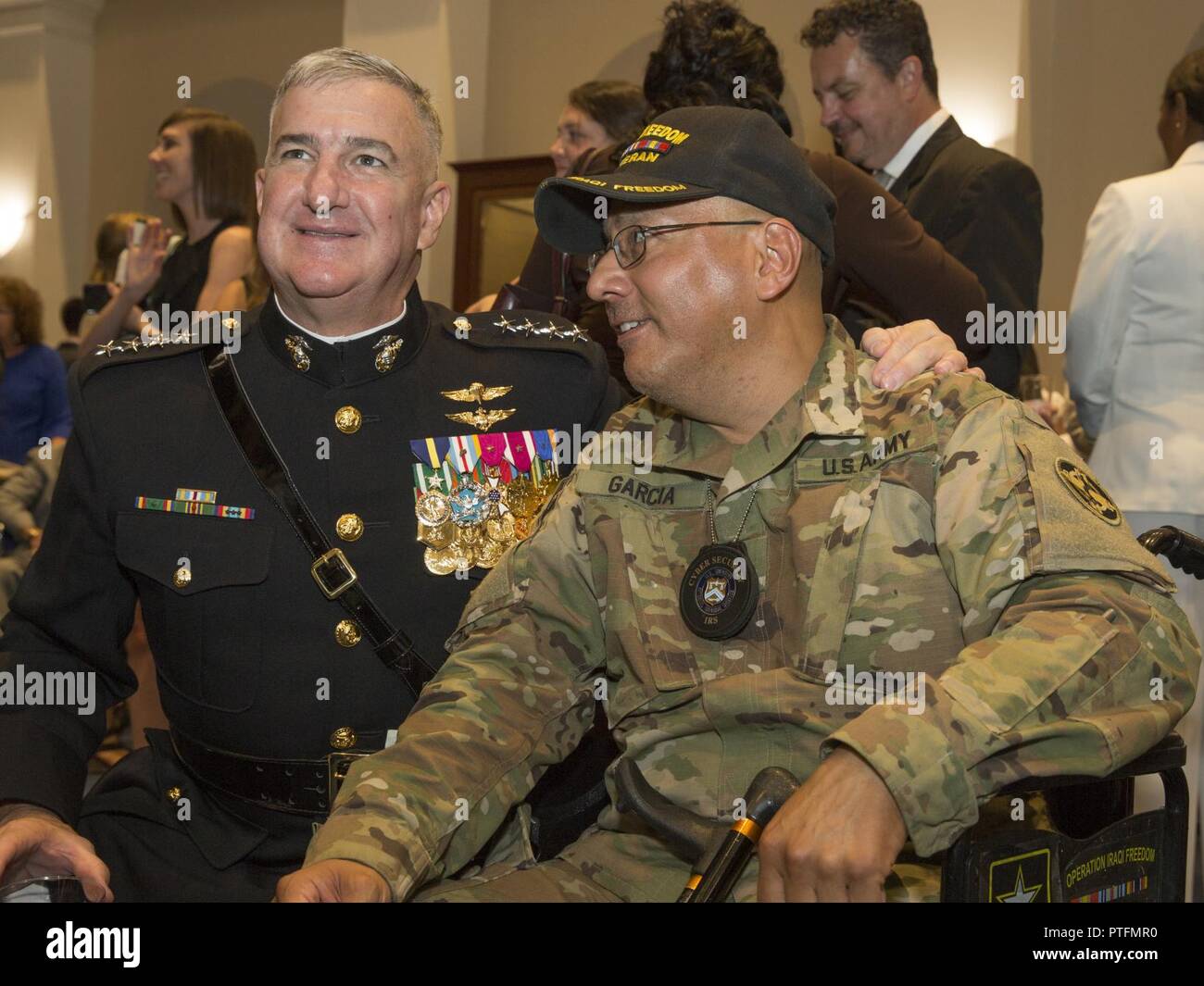 U.S. Marine Corps Gen. Glenn M. Walters, right, assistant commandant of ...