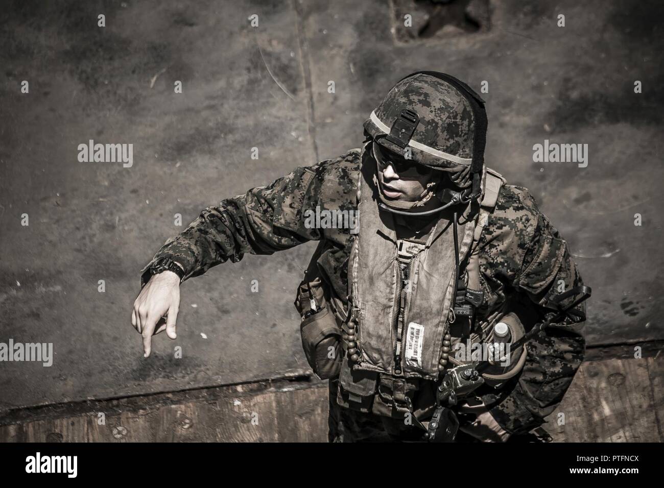 U.S. Marine 1st Lt. John M. Defelice, executive officer for Company F ...