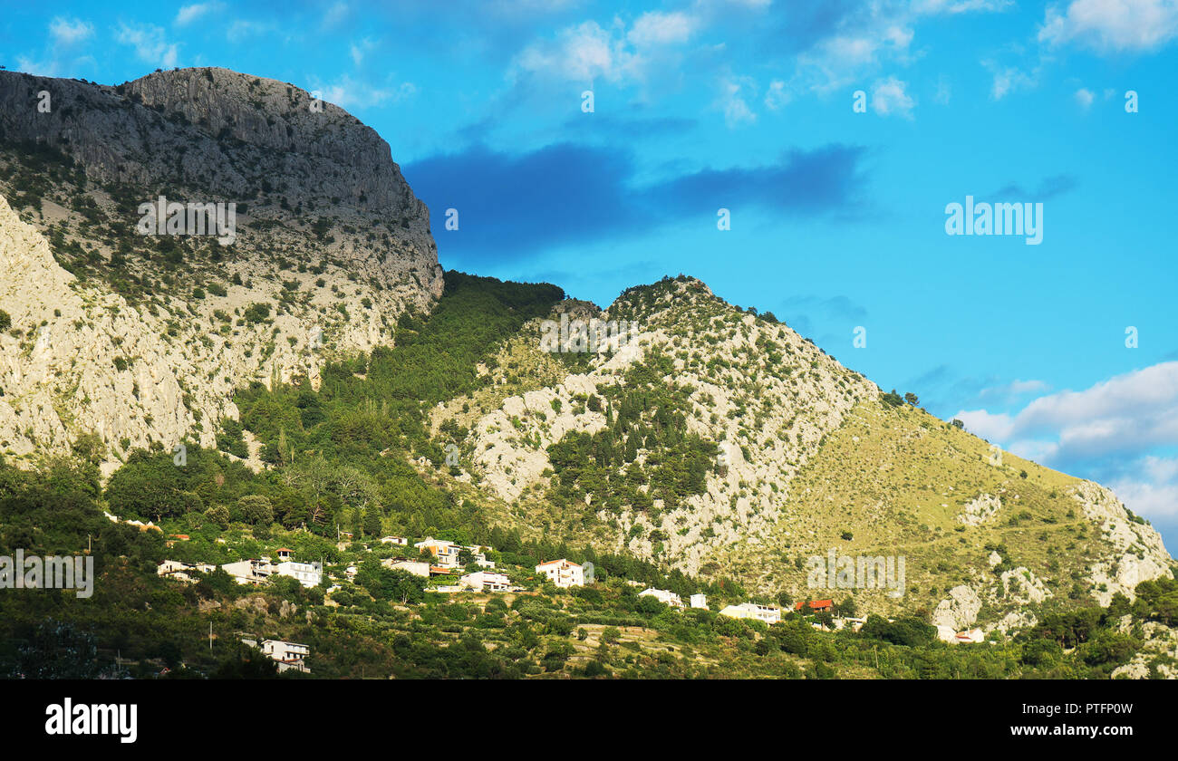 Beautiful huge mountain hills in Omis, Croatia Stock Photo - Alamy