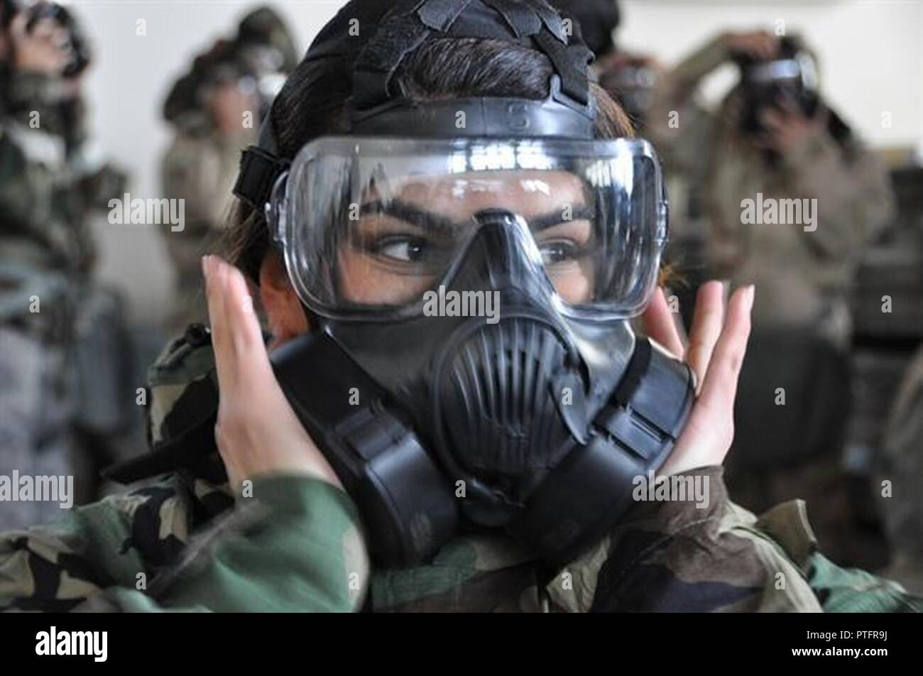 Senior Airman Tiana Chavez, 302nd Logistics Readiness Squadron, tests ...