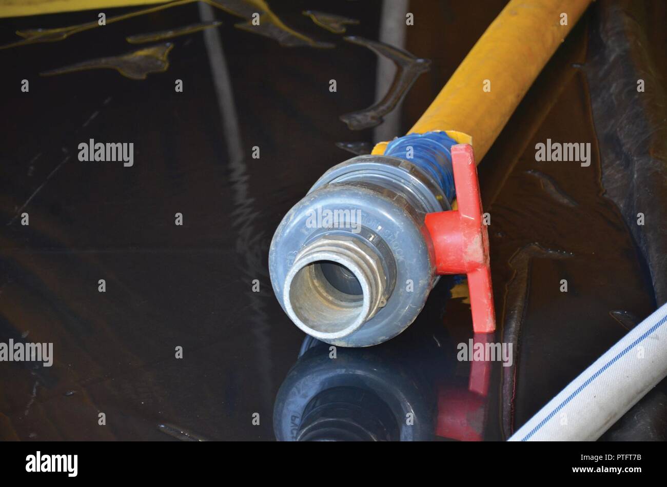 The water balloons used for Little Goose crane during the testing on ...