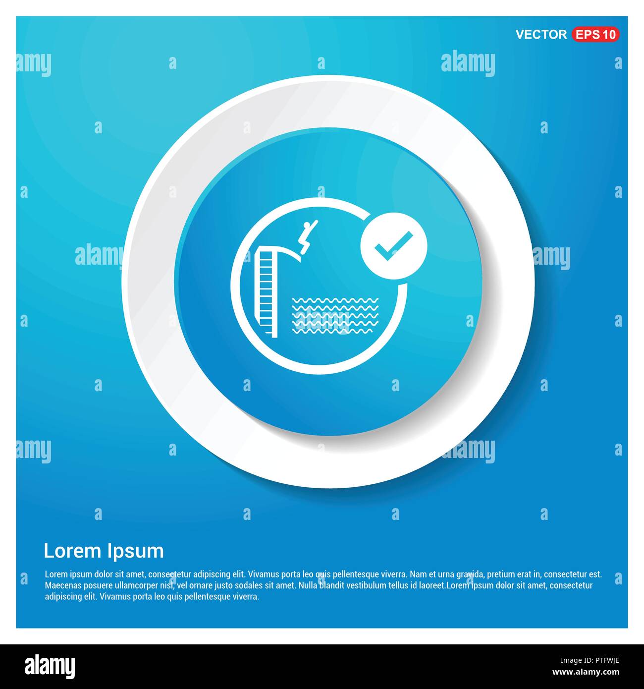 Jumping in pool Stock Vector Images - Alamy