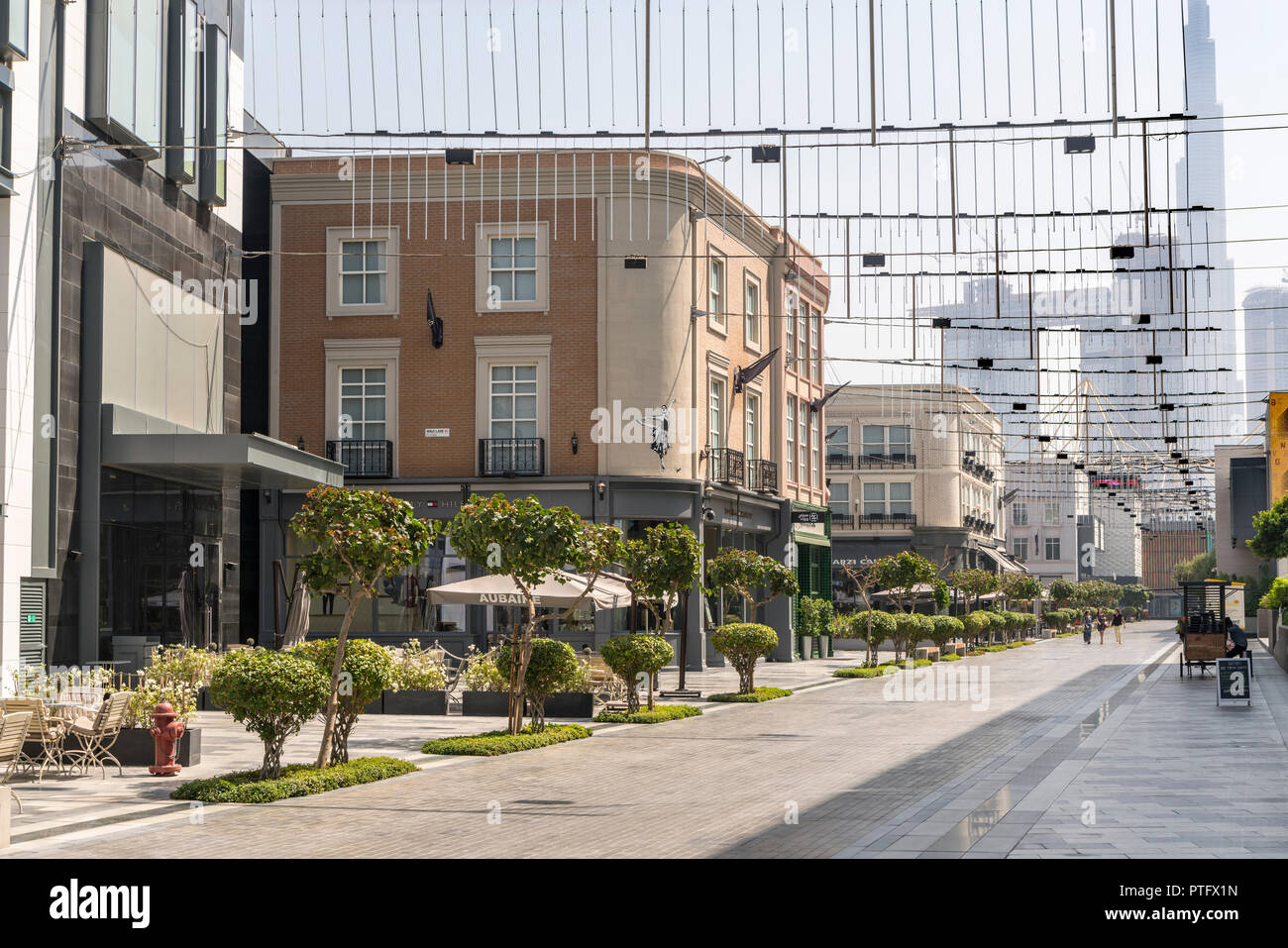 Shops and restaurants in the City Walk complex in the Al Wasl district ...