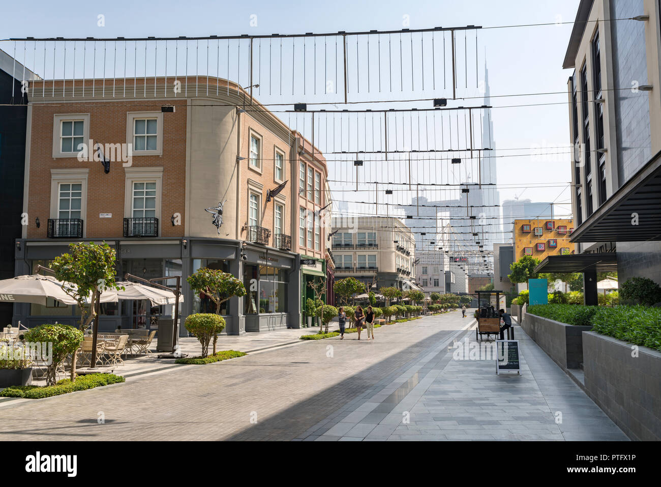 Shops and restaurants in the City Walk complex in the Al Wasl district ...