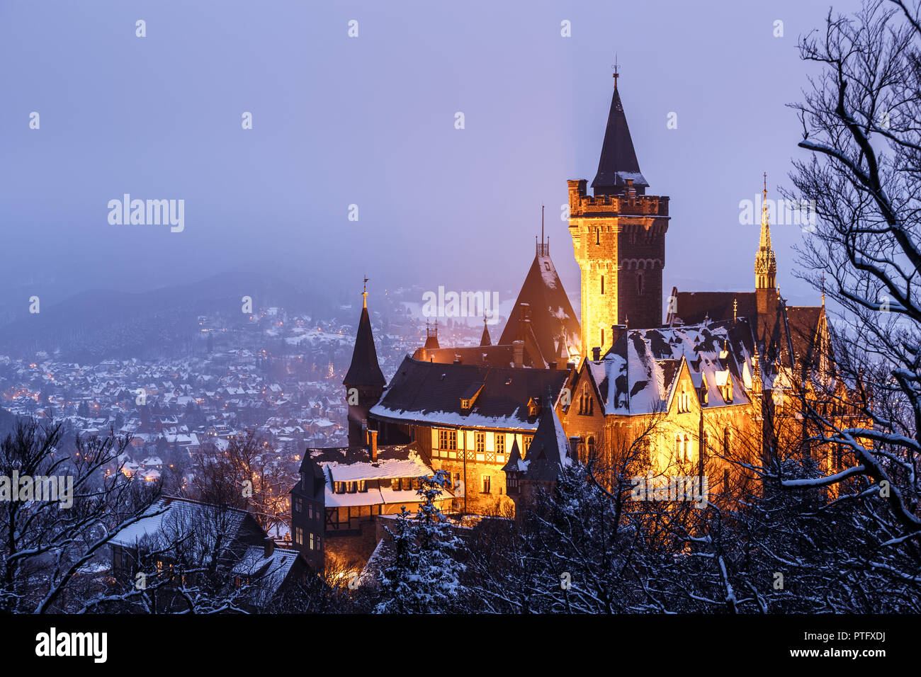 Wernigerode castle snow hi-res stock photography and images - Alamy