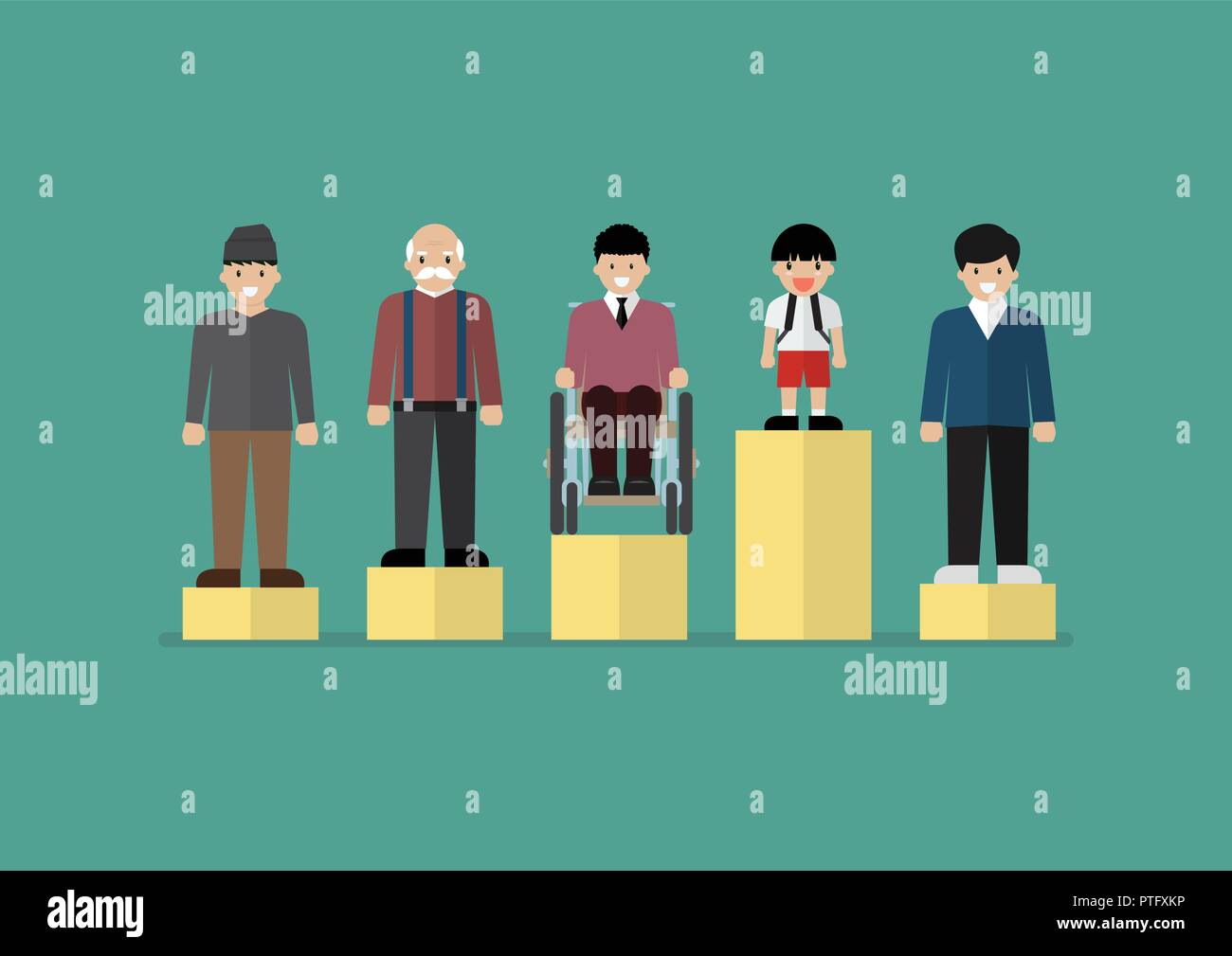 Social issue equality concept. vector illustration Stock Vector Image ...