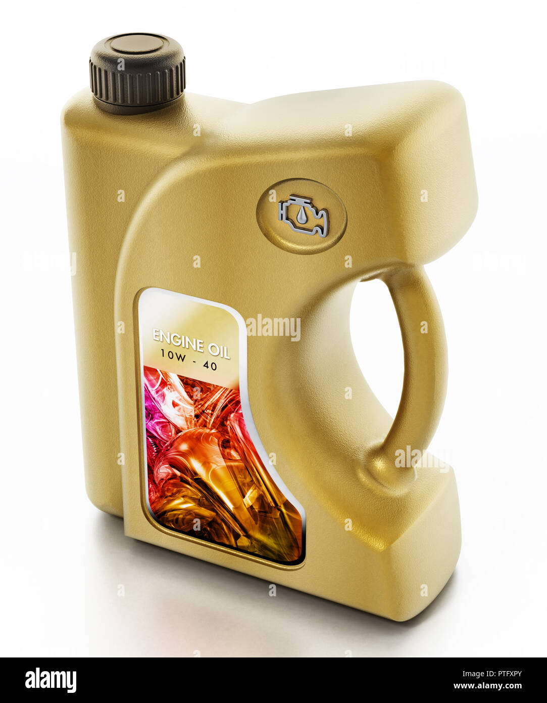 Engine oil isolated on white background. 3D illustration Stock Photo ...