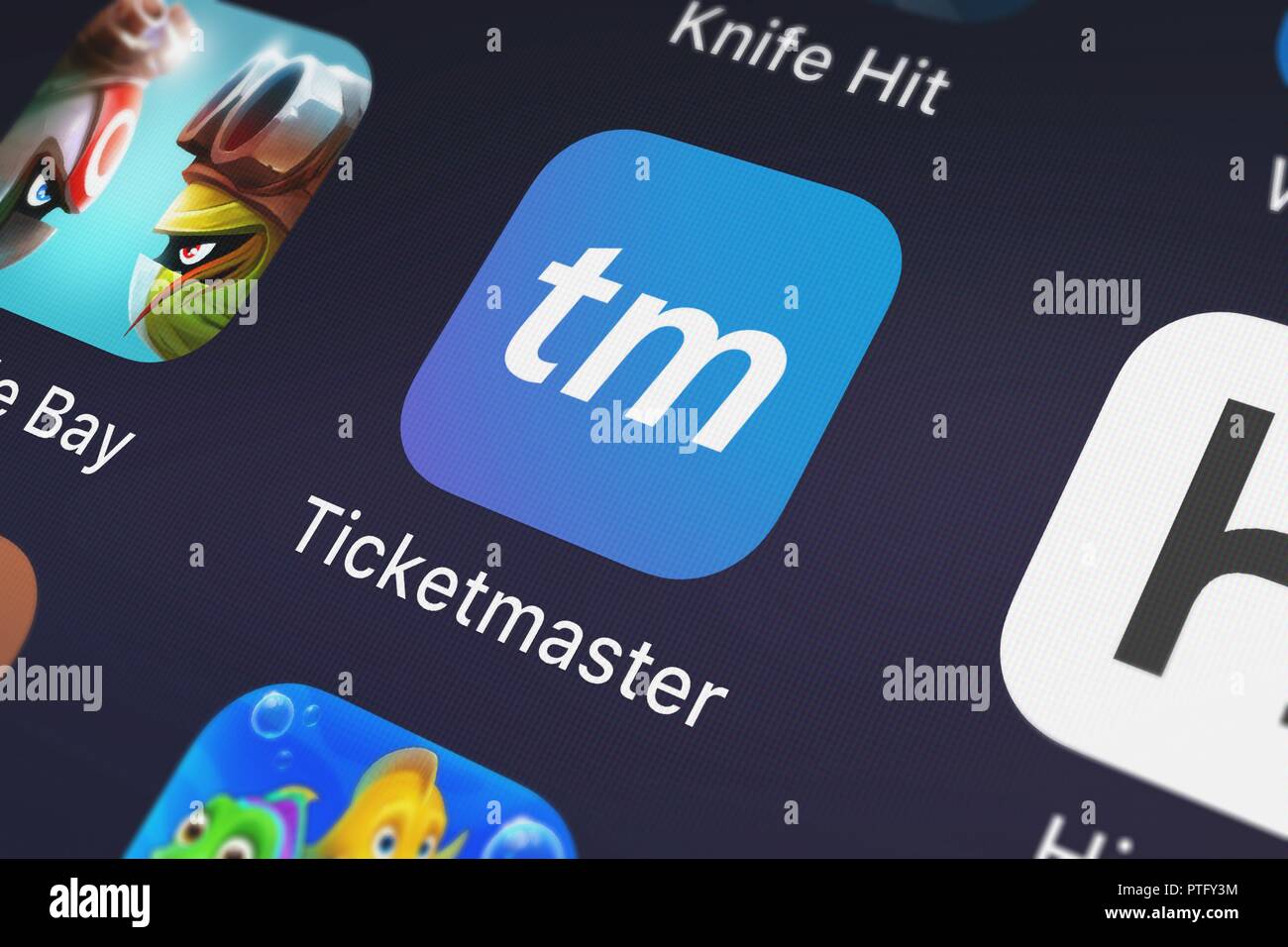 London, United Kingdom - October 09, 2018: Close-up shot of the ...