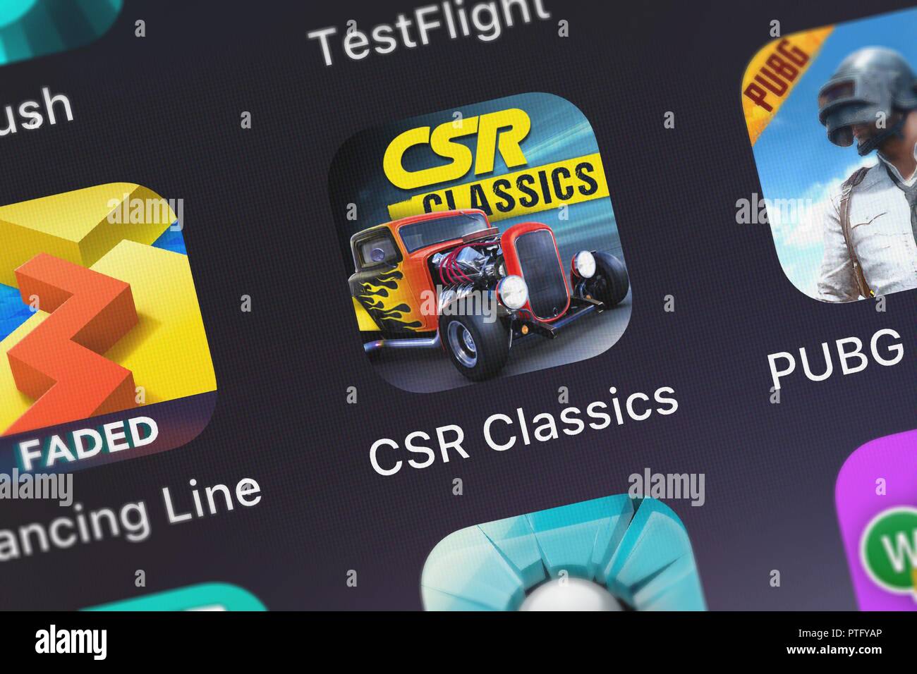 London, United Kingdom - October 09, 2018: The CSR Classics mobile app ...