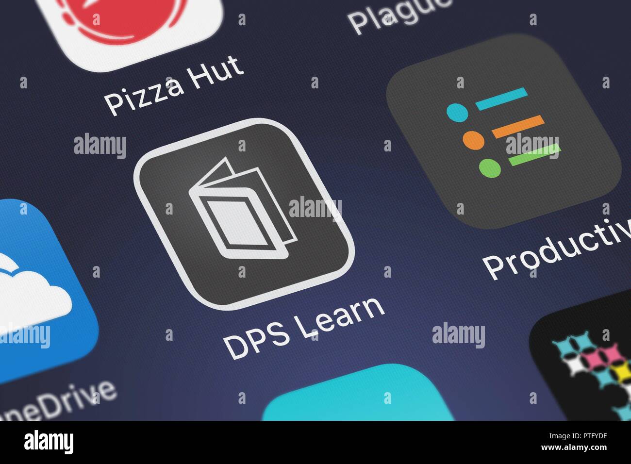 London, United Kingdom - October 09, 2018: Screenshot of the mobile app ...