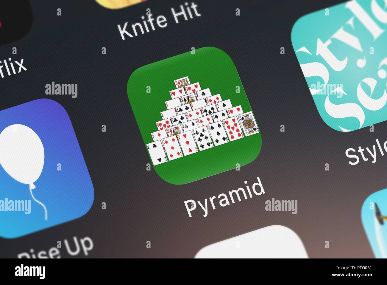 London, United Kingdom - October 09, 2018: Icon of the mobile app ...