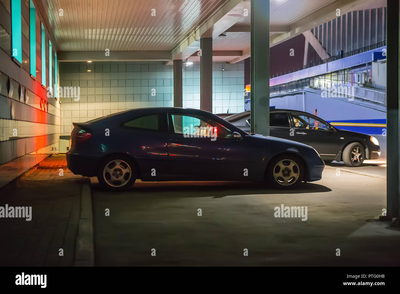 Parking space at night hi-res stock photography and images - Alamy