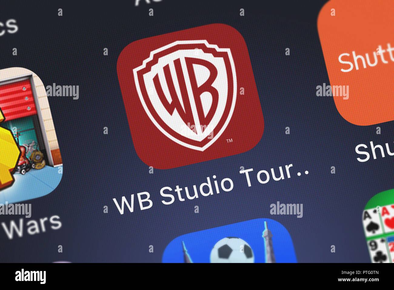 London, United Kingdom - October 09, 2018: Screenshot of the WB Studio ...