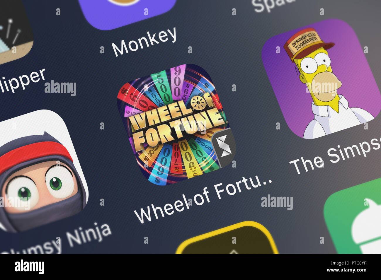 London, United Kingdom - October 09, 2018: Close-up shot of Scopely's ...