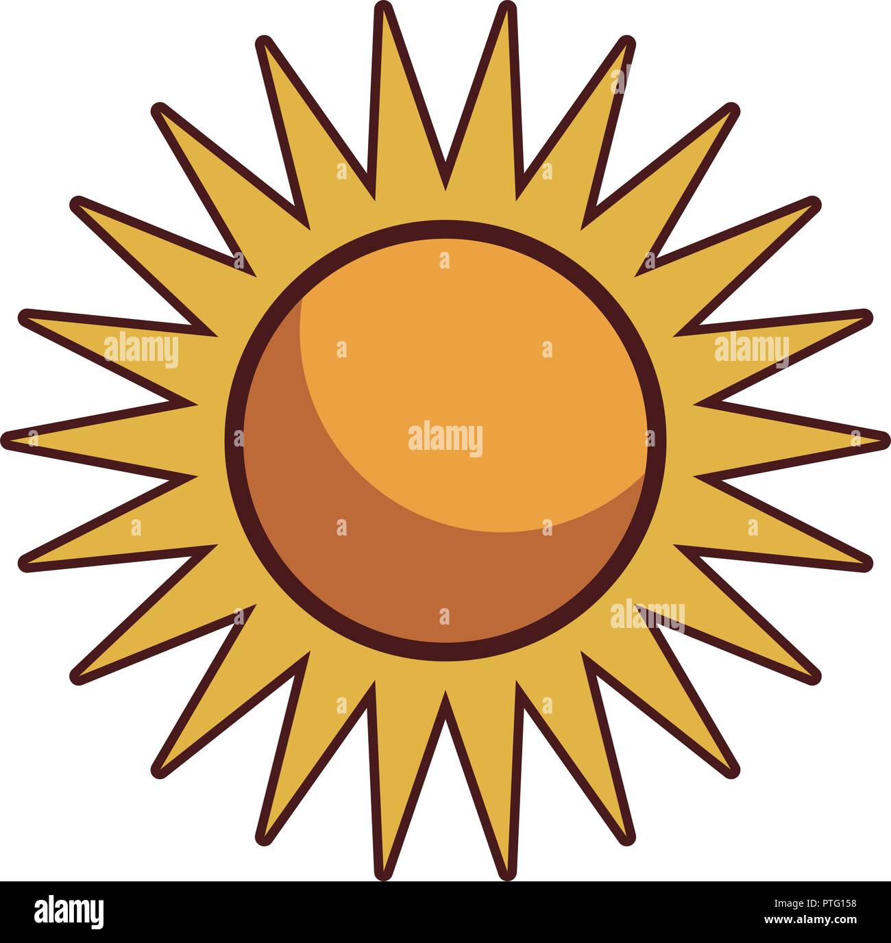 Sun cartoon isolated Stock Vector Image & Art - Alamy
