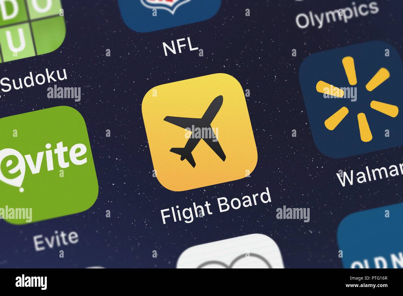 London, United Kingdom - October 09, 2018: Screenshot of Impala Studios's mobile app Flight ...