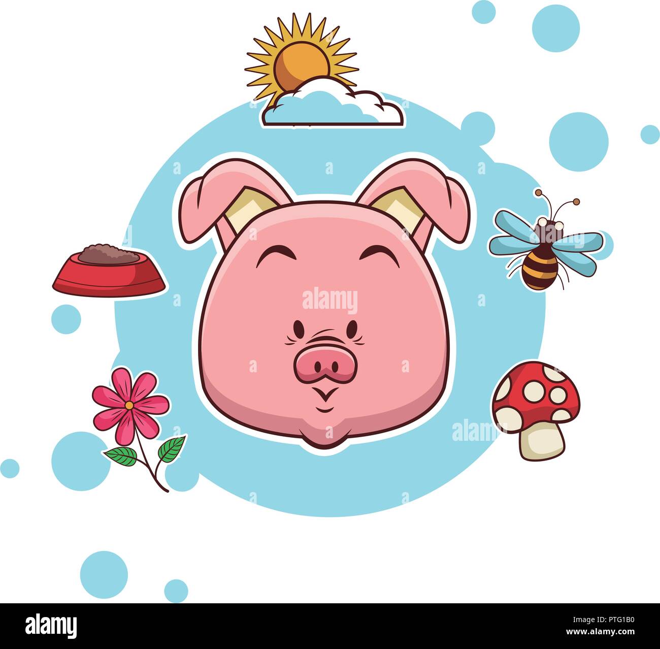 Cute pig cartoon Stock Vector Image & Art - Alamy
