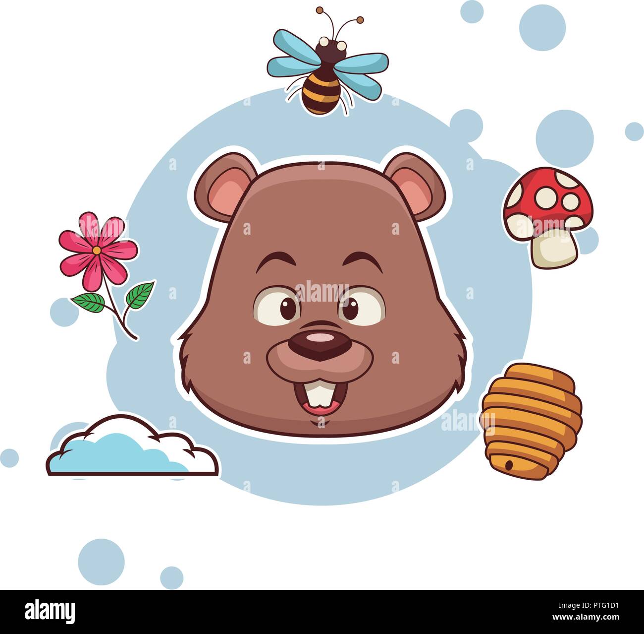 Cute beaver cartoon Stock Vector Image & Art - Alamy