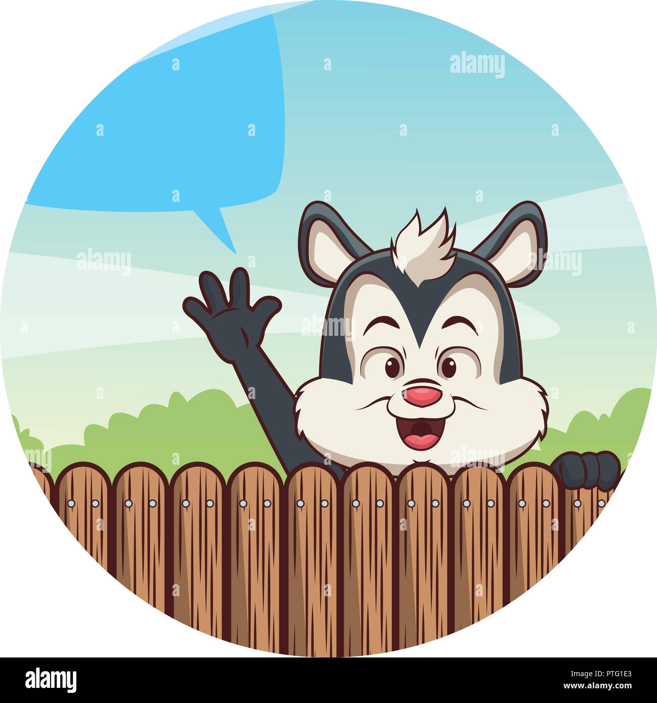 Cute skunk cartoon Stock Vector Image & Art - Alamy