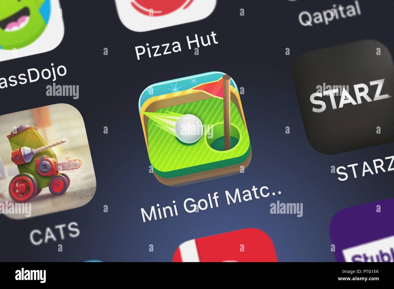 London, United Kingdom - October 09, 2018: Close-up shot of the Mini ...